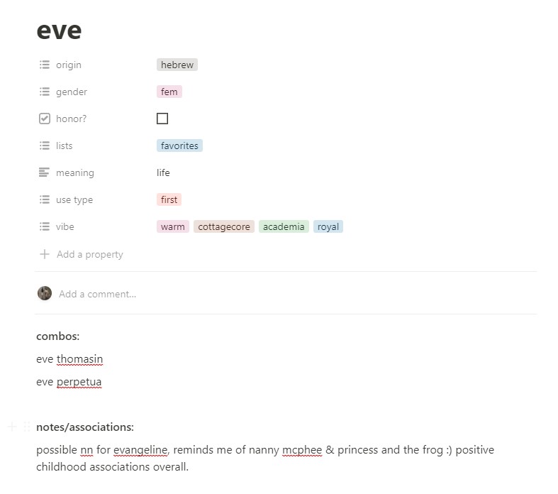 [ how i'm optimizing my name list w/ notion ] - General Name Discussion ...